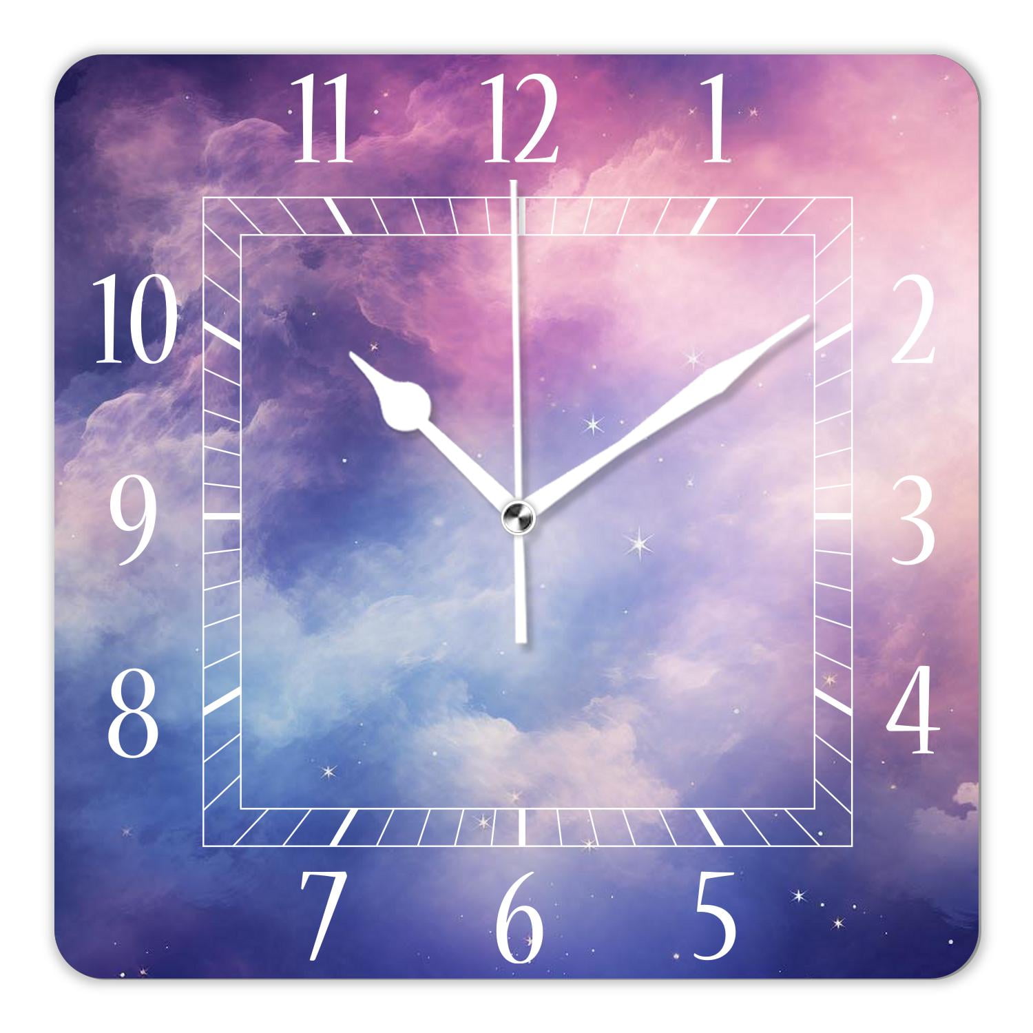 16 Inch Wall Clock Battery Operated Square Clock Decorative for Office ...