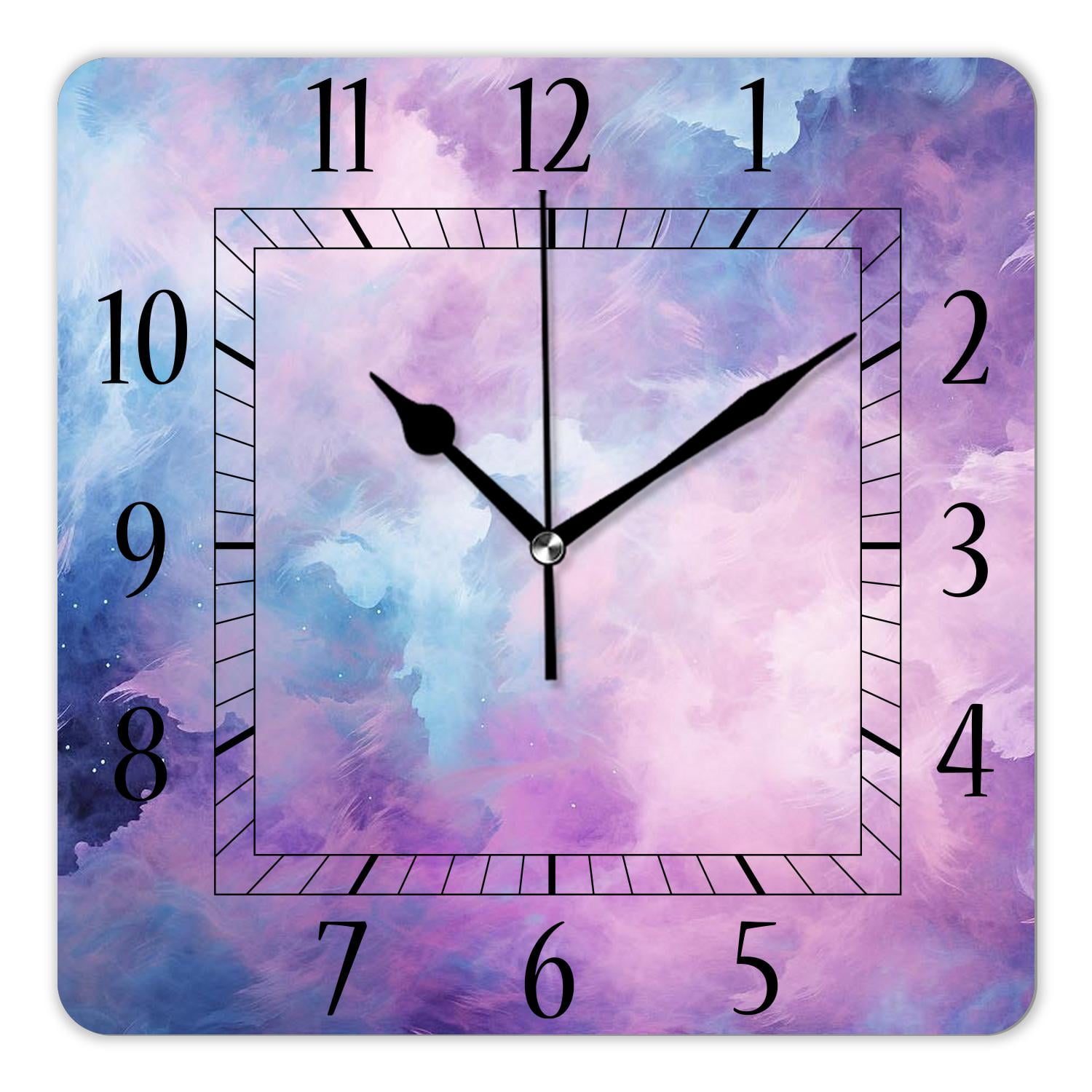 16 Inch Wall Clock Battery Operated Square Clock Decorative for Office ...