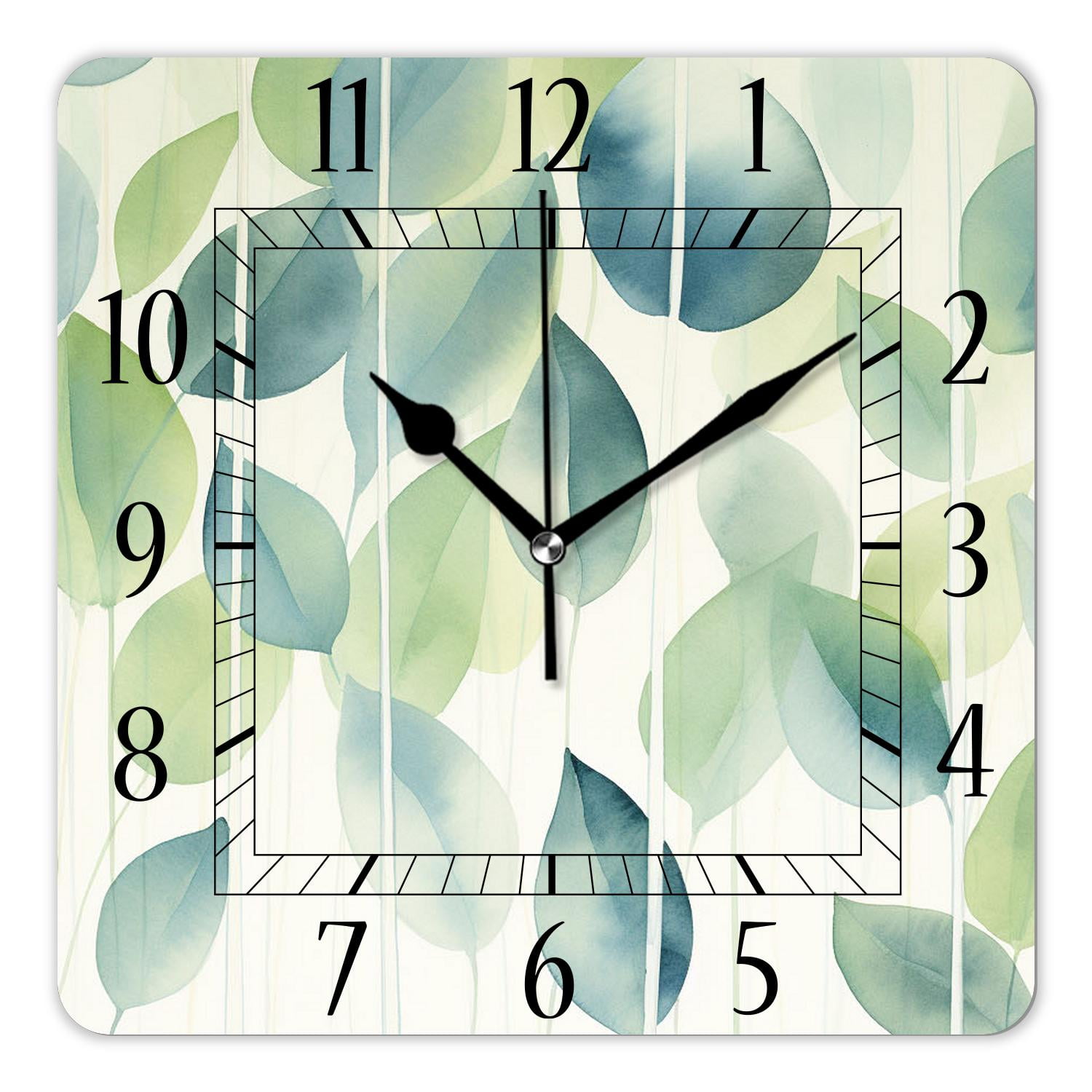 16 Inch Wall Clock Battery Operated Square Clock Decorative for Office ...