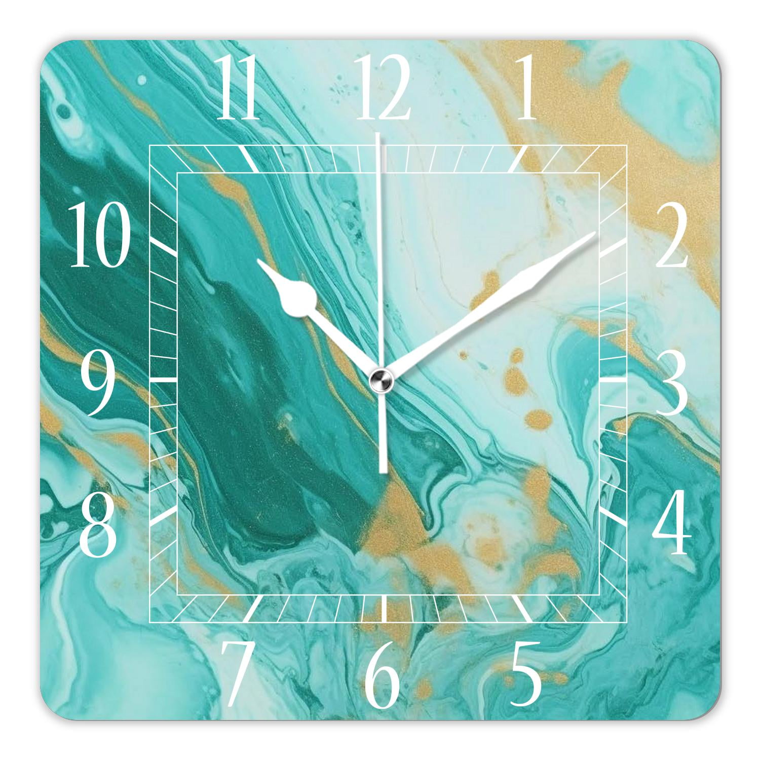 16 Inch Wall Clock Battery Operated Square Clock Decorative for Office ...