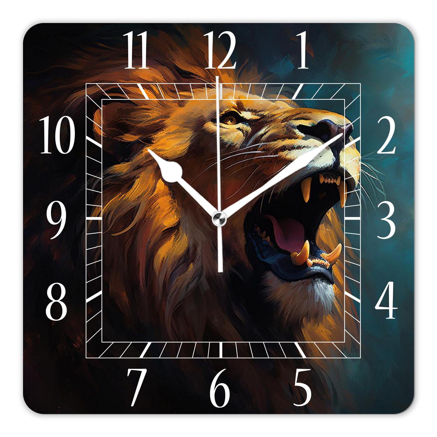 16 Inch Wall Clock Battery Operated Square Clock Decorative for Office ...