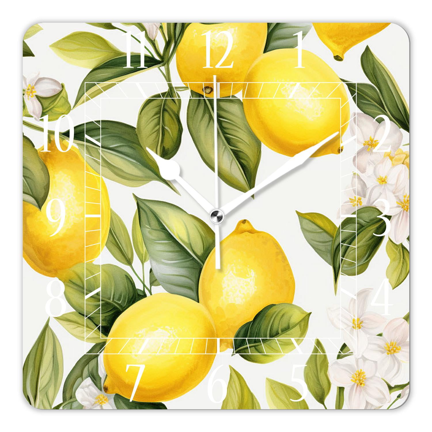 16 Inch Wall Clock Battery Operated Square Clock Decorative for Office ...