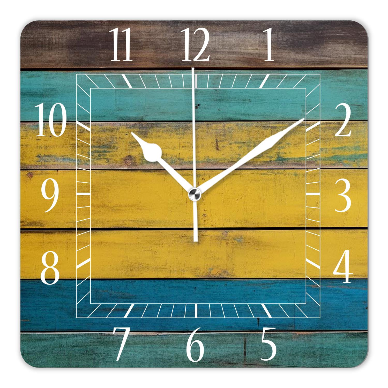 16 Inch Wall Clock Battery Operated Square Clock Decorative for Office ...