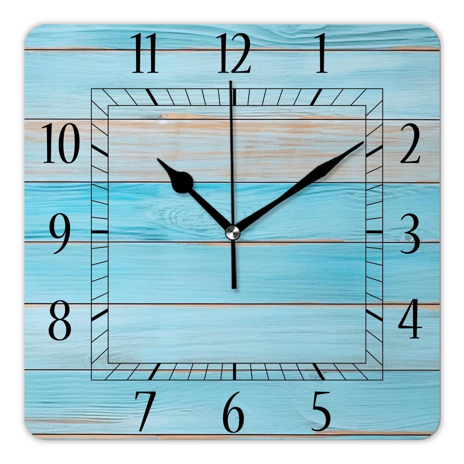16 Inch Wall Clock Battery Operated Square Clock Decorative for Office ...