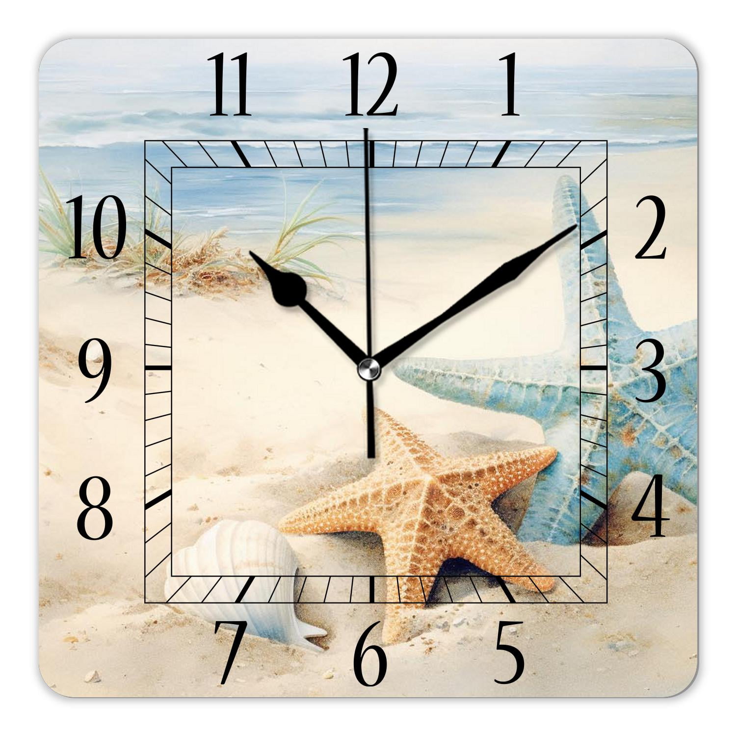 16 Inch Wall Clock Battery Operated Square Clock Decorative for Office ...