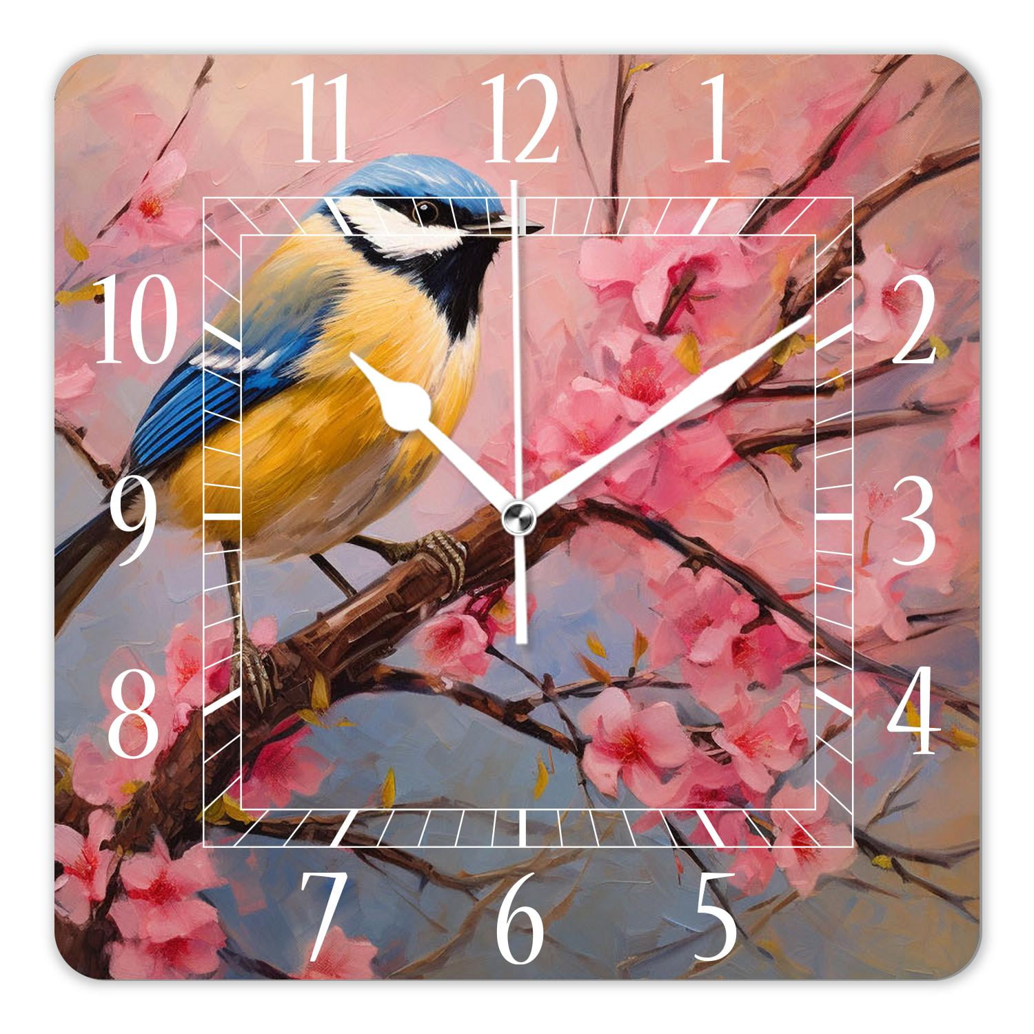 16 Inch Wall Clock Battery Operated Square Clock Decorative for Office ...