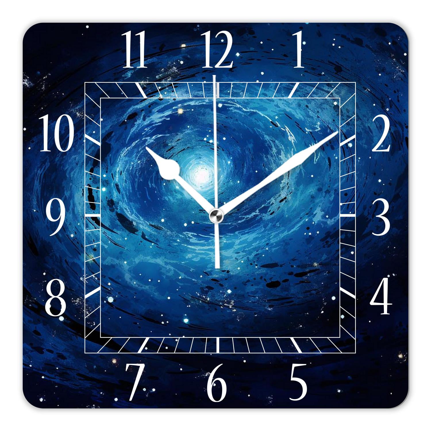 16 Inch Wall Clock Battery Operated Square Clock Decorative for Office ...