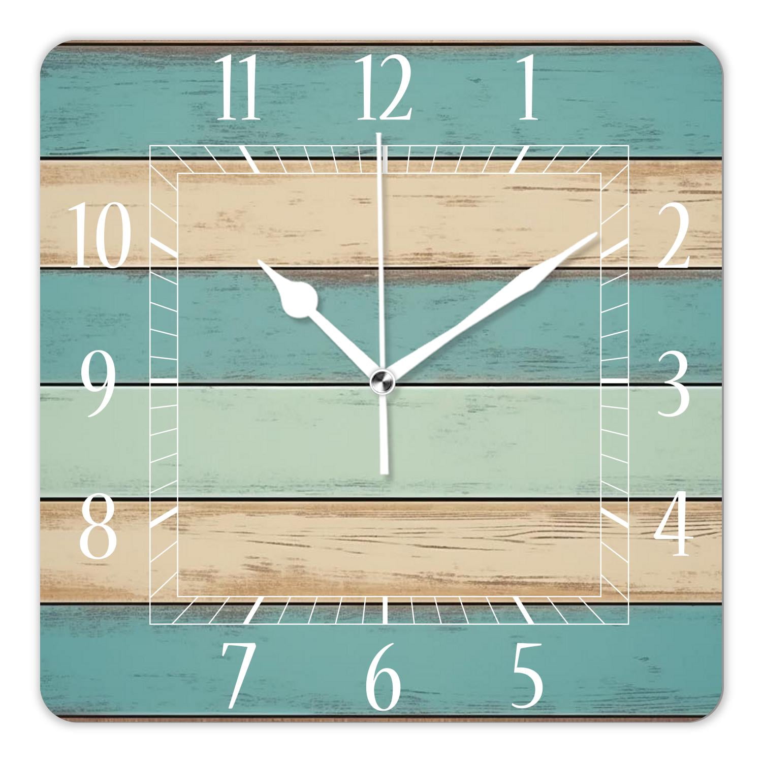 16 Inch Wall Clock Battery Operated Square Clock Decorative for Office ...