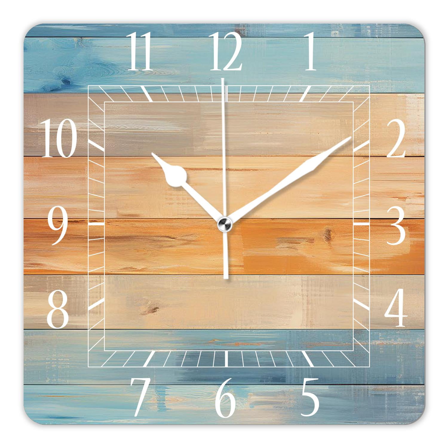 16 Inch Wall Clock Battery Operated Square Clock Decorative for Office ...