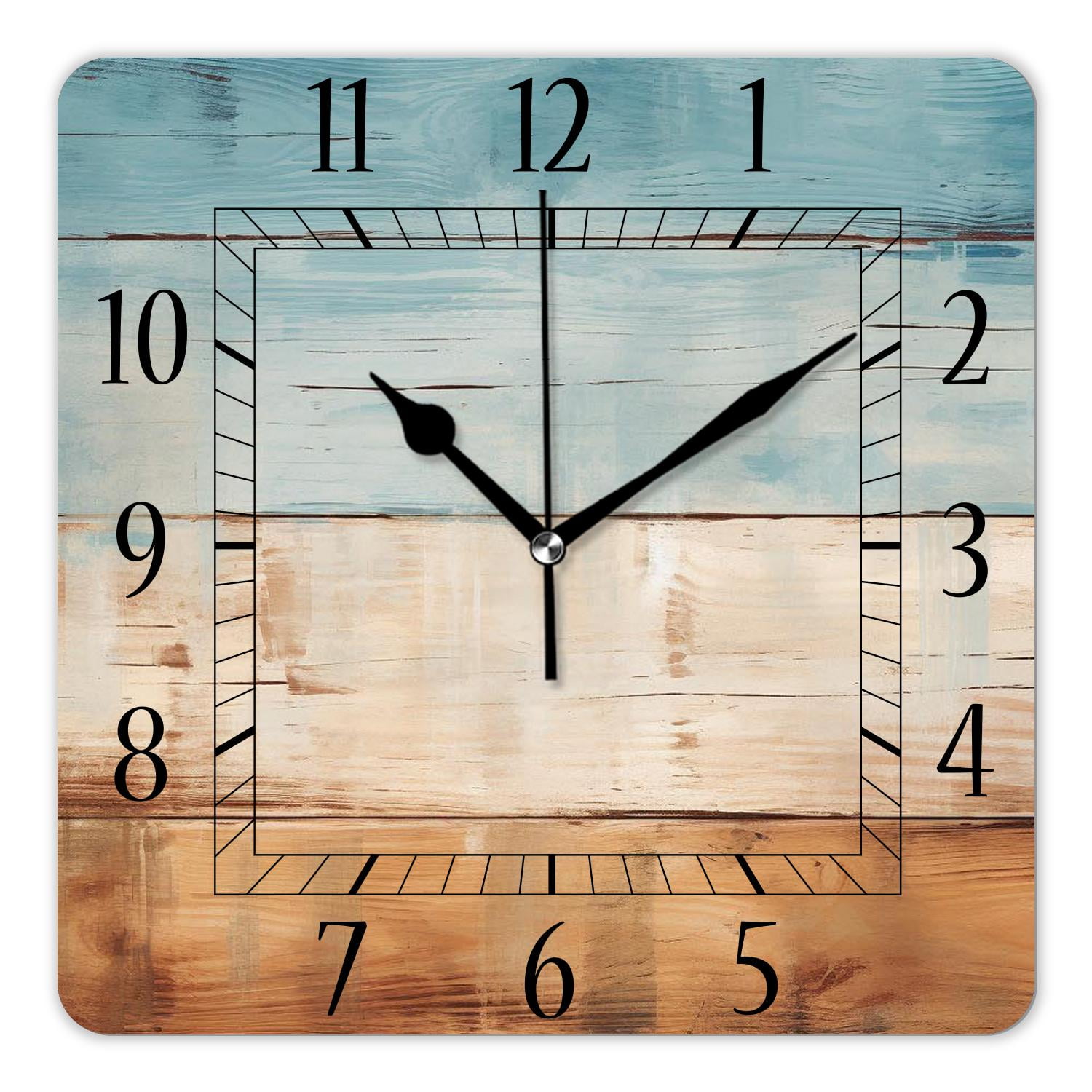 16 Inch Wall Clock Battery Operated Square Clock Decorative for Office ...