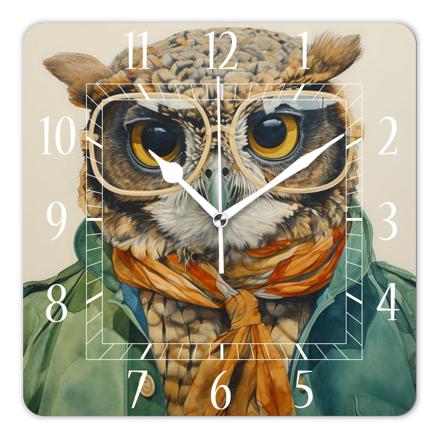 16 Inch Wall Clock Battery Operated Square Clock Decorative for Office ...