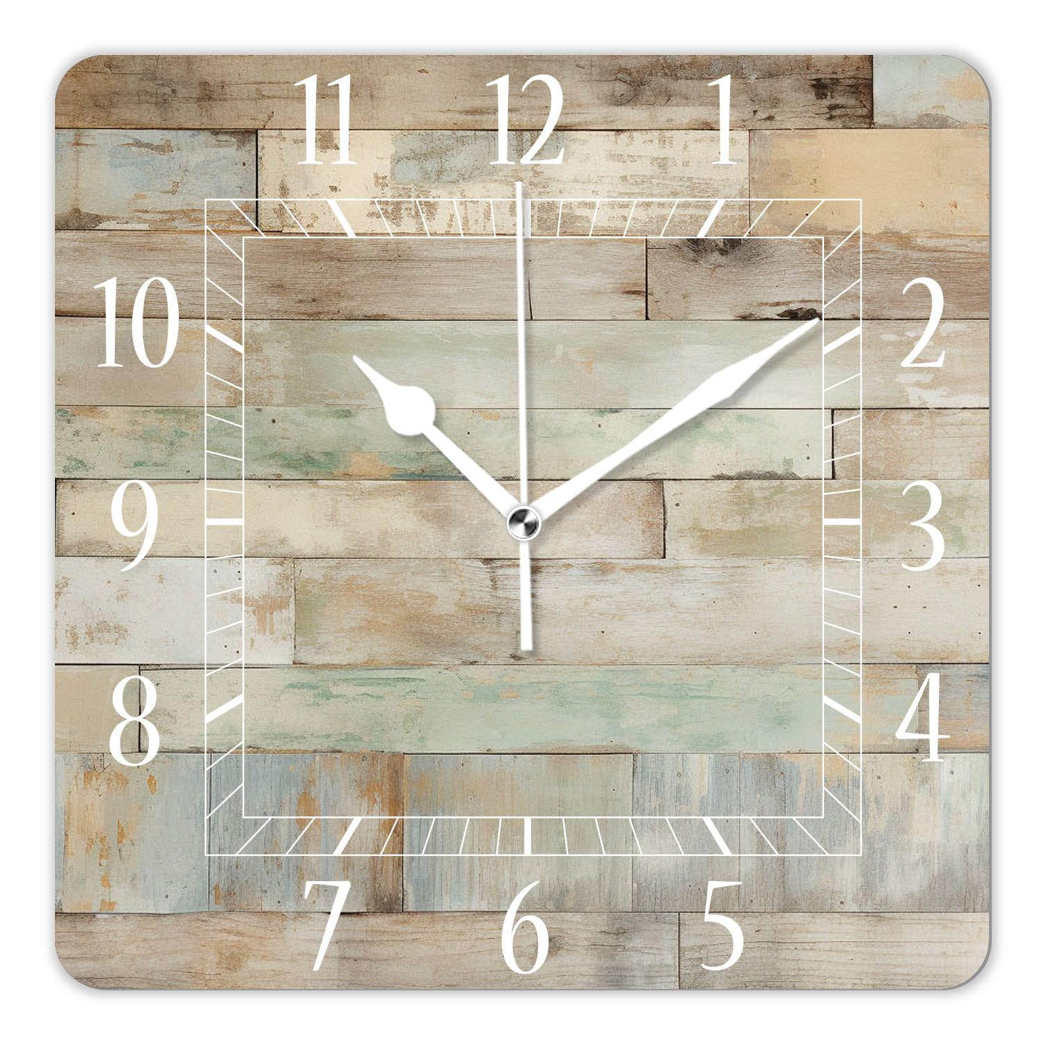 16 Inch Wall Clock Battery Operated Square Clock Decorative for Office ...
