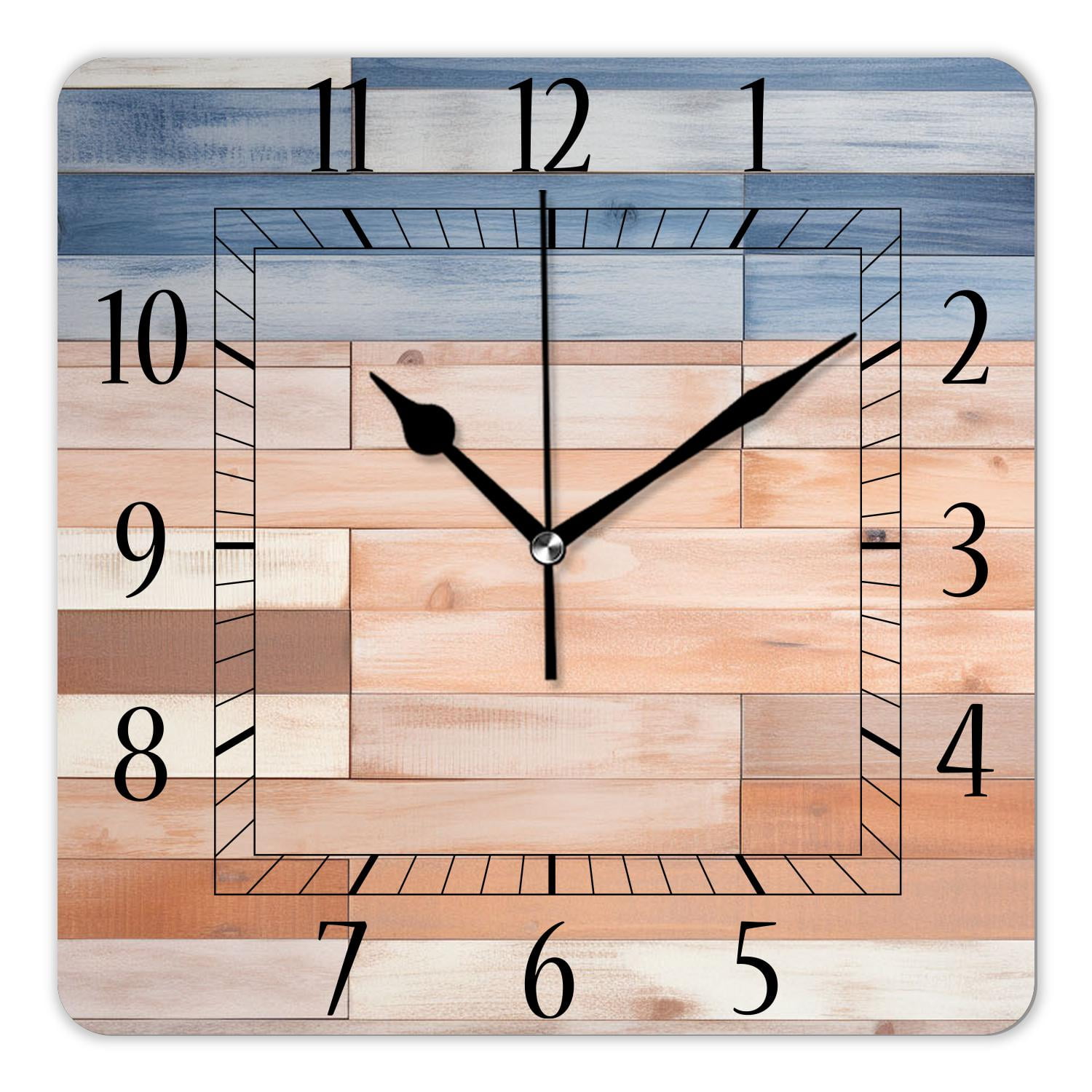 16 Inch Wall Clock Battery Operated Square Clock Decorative for Office ...