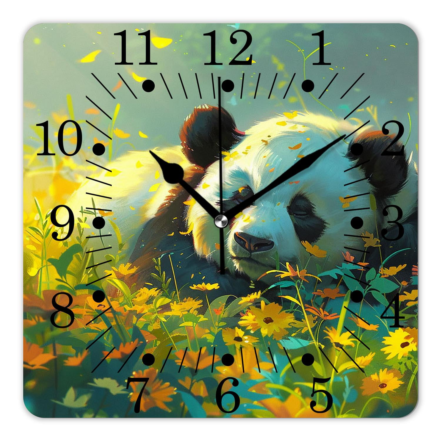 16 Inch Wall Clock Battery Operated Square Clock for Office, Kitchen ...