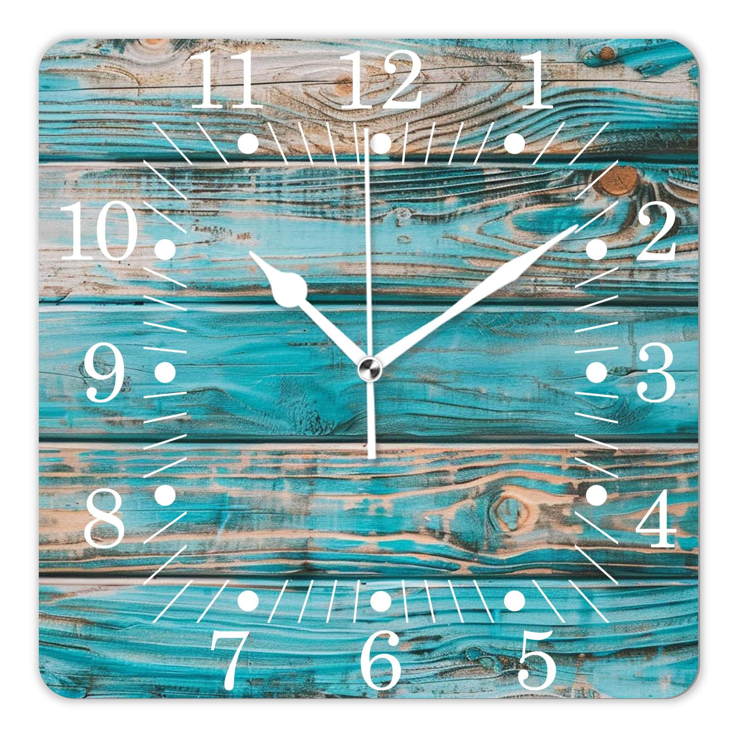 16 Inch Wall Clock Battery Operated Square Clock for Office, Kitchen ...