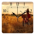 16 Inch Wall Clock Battery Operated Square Clock Decorative for Office ...