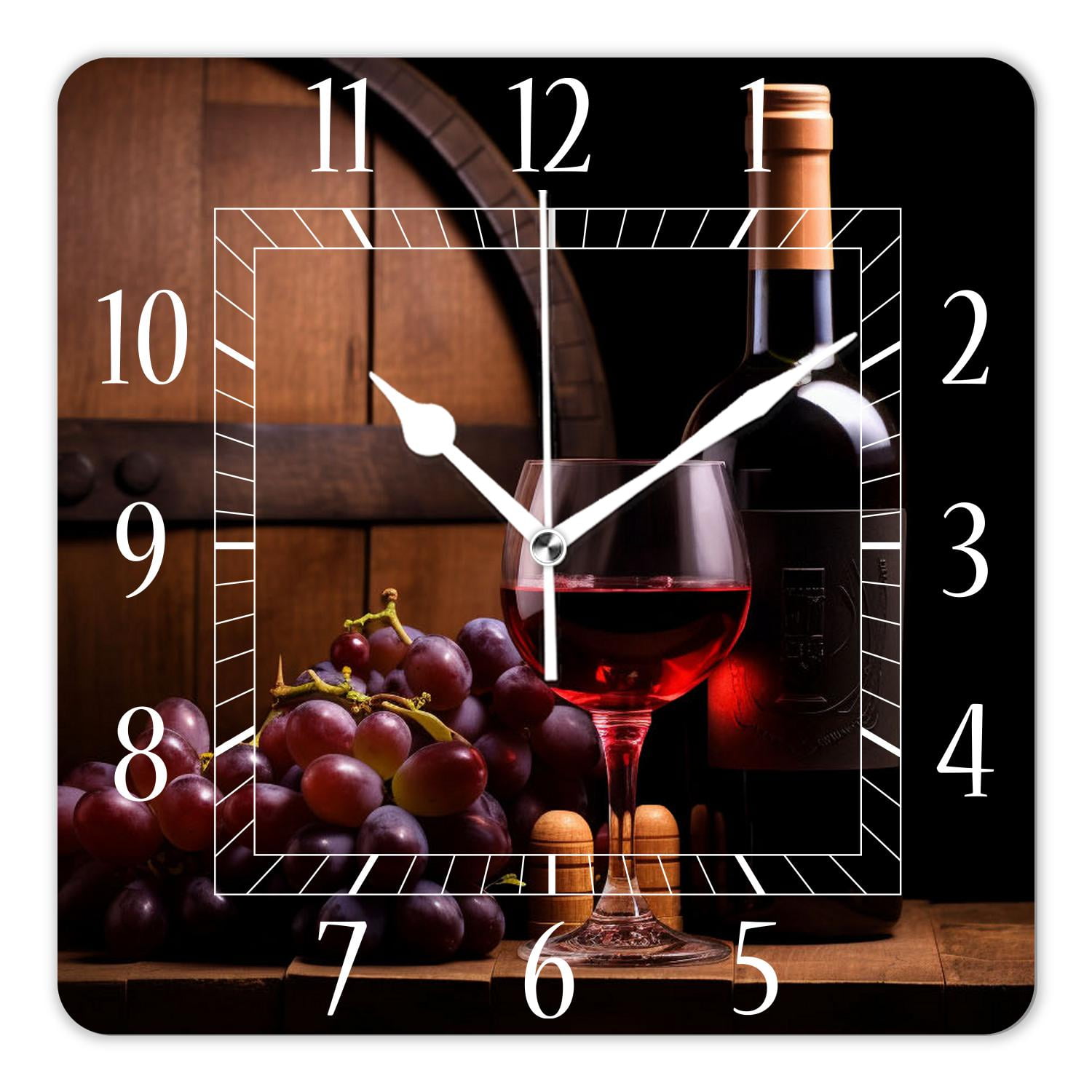 16 Inch Wall Clock Battery Operated Square Clock Decorative for Office ...