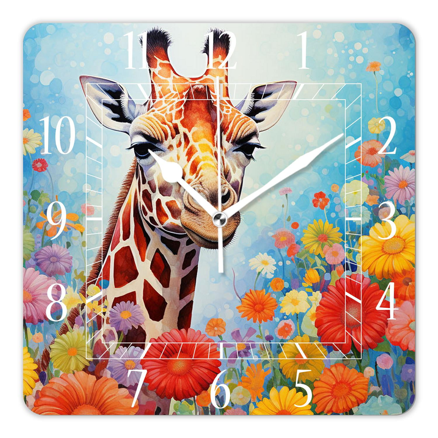 16 Inch Wall Clock Battery Operated Square Clock Decorative for Office ...