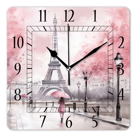 16 Inch Wall Clock Battery Operated Square Clock Decorative for Office ...