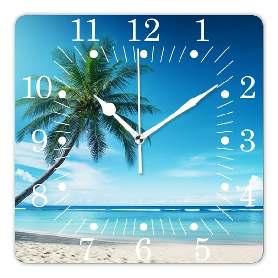 16 Inch Wall Clock Battery Operated Square Clock for Office, Kitchen ...