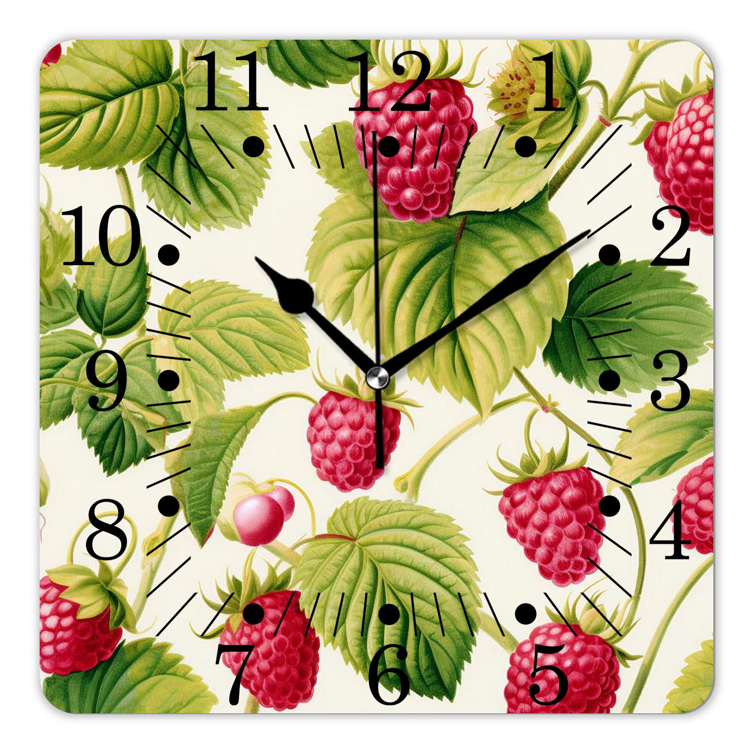16 Inch Wall Clock Battery Operated Square Clock for Office, Kitchen ...