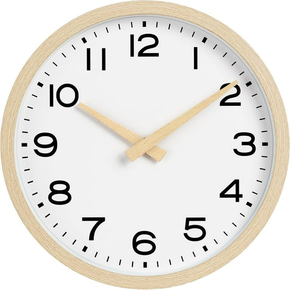 16 Inch Wall Clock Large Silent Non-Ticking Wall Clocks Battery ...