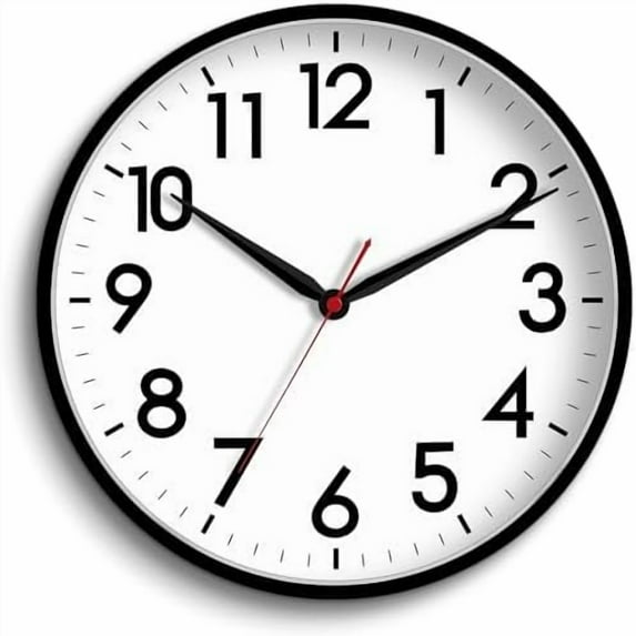 16 Inch Wall Clock Large Silent Non-Ticking Wall Clocks Battery ...