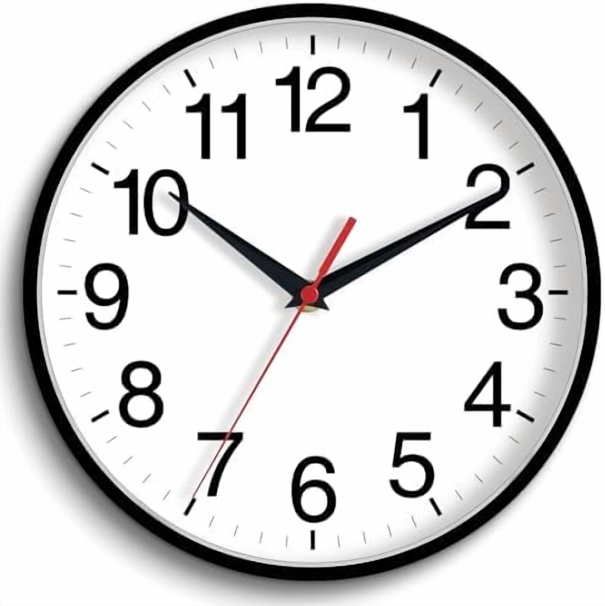 16 Inch Wall Clock Modern Battery Operated Silent Non Ticking Large ...