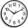 16 Inch Wall Clock Modern Battery Operated Silent Non Ticking Large ...