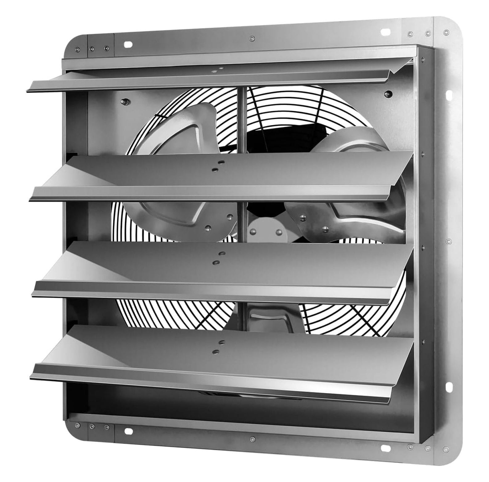 16 Inch Wall Mounted Shutter Exhaust Fan, Aluminum, 1550 RPM, 1200 CFM ...