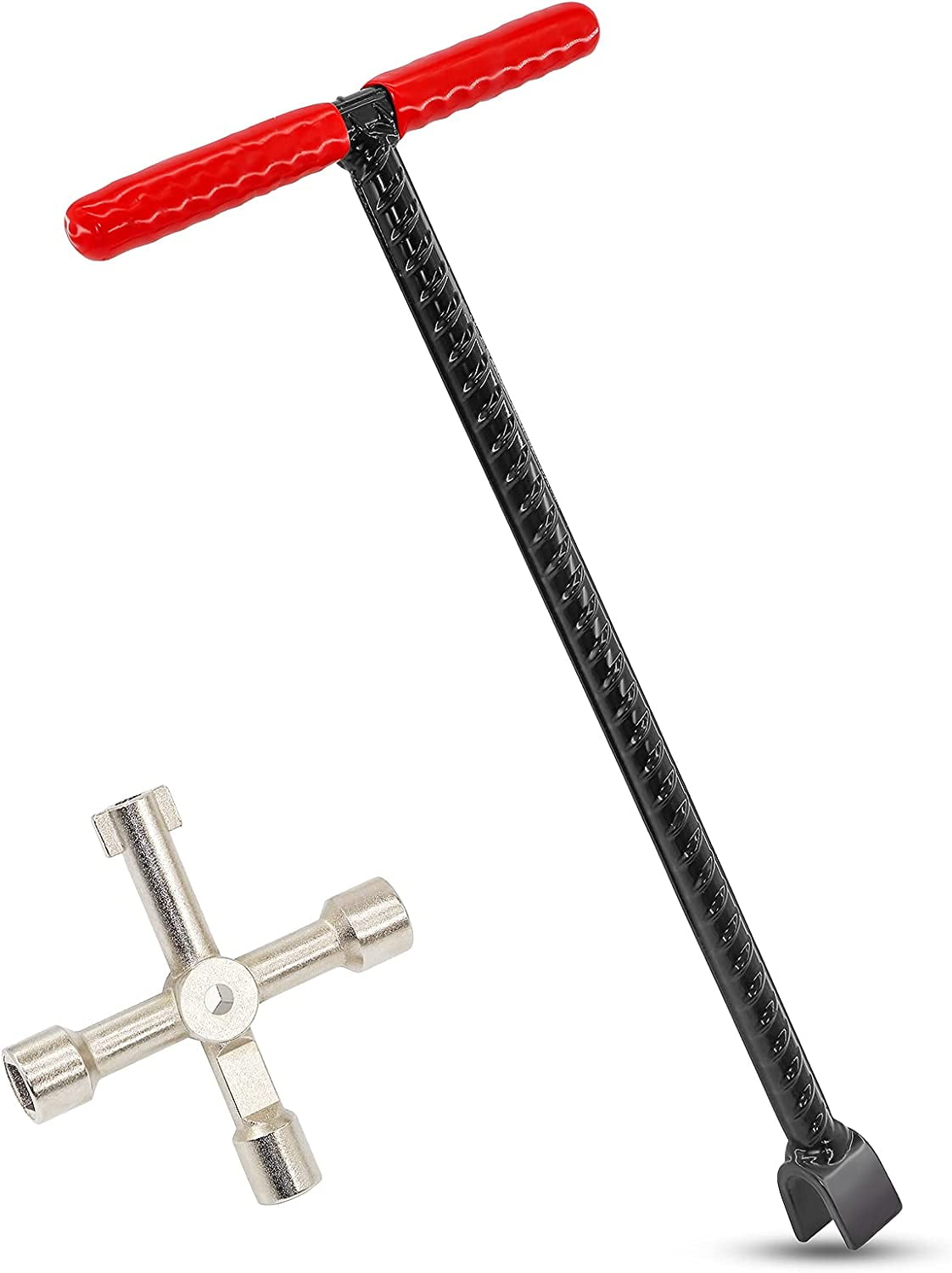 16 Inch Water Meter Key with 4 Way Multi-functional Water Utilities Key ...