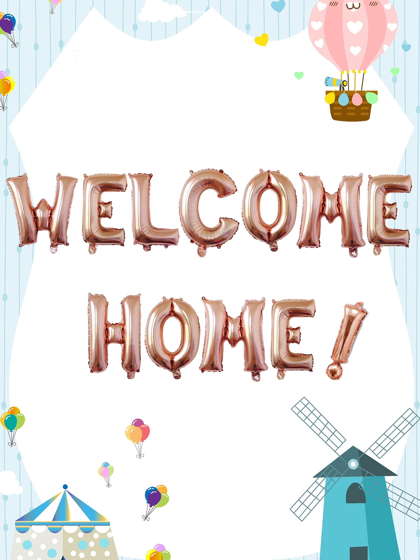 16 Inch Welcome Home ! Letter Balloons Back To School Home Party ...