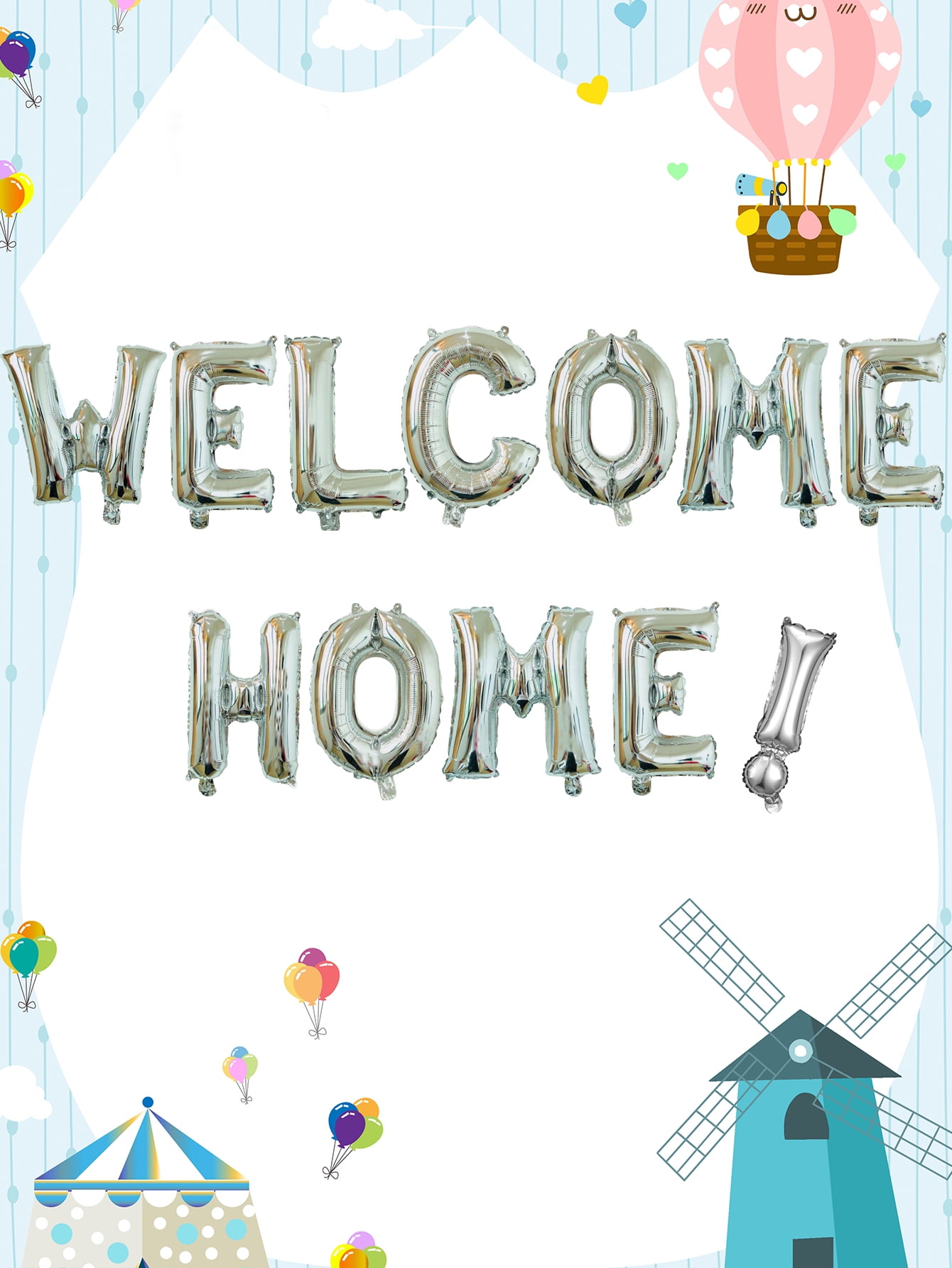 16 Inch Welcome Home ! Letter Balloons Back To School Home Party ...