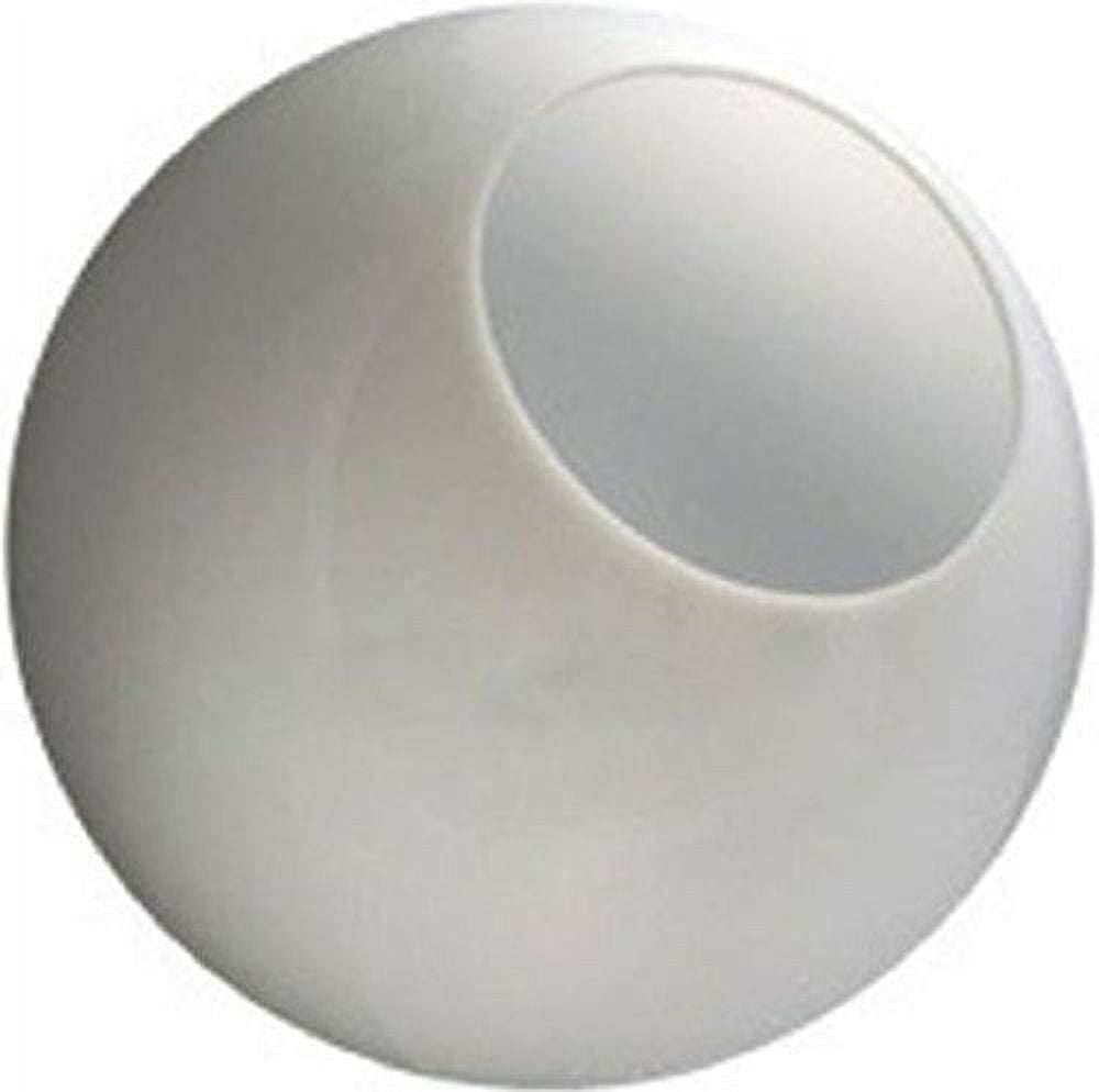 16 Inch White Acrylic Lamp Post Globe with 5.25 Inch Neckless Opening ...