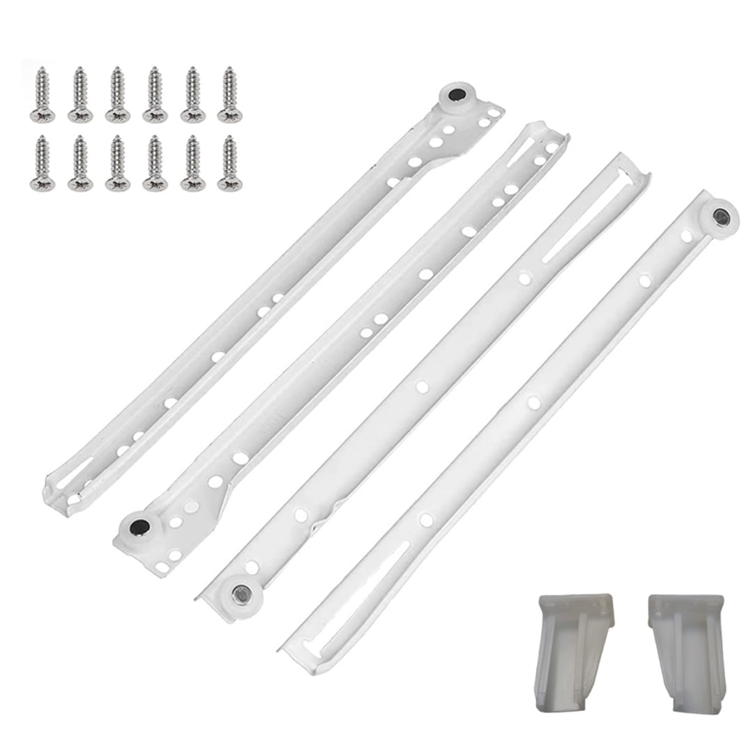 16 Inch White Euro Slides Pack of 30 , Double Stopper, Functional ...