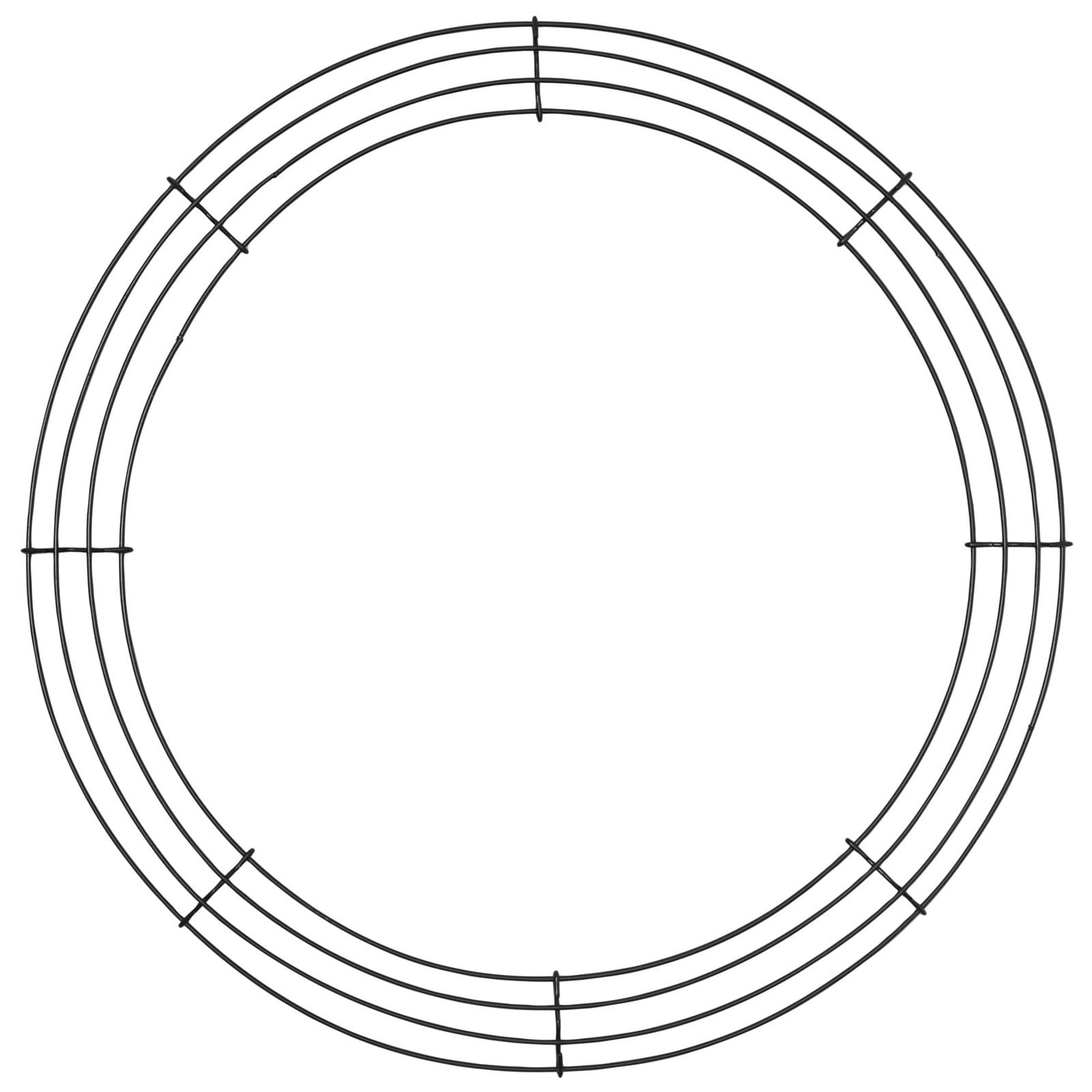 16 Inch Wire Wreath Frame - Metal Floral Ring For Diy Front Door Decor ...