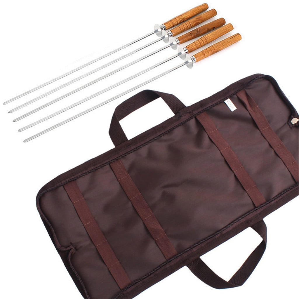 16 Handle Sticks Roasting with BBQ Inch Fork Wooden Roasting Kitchen ...
