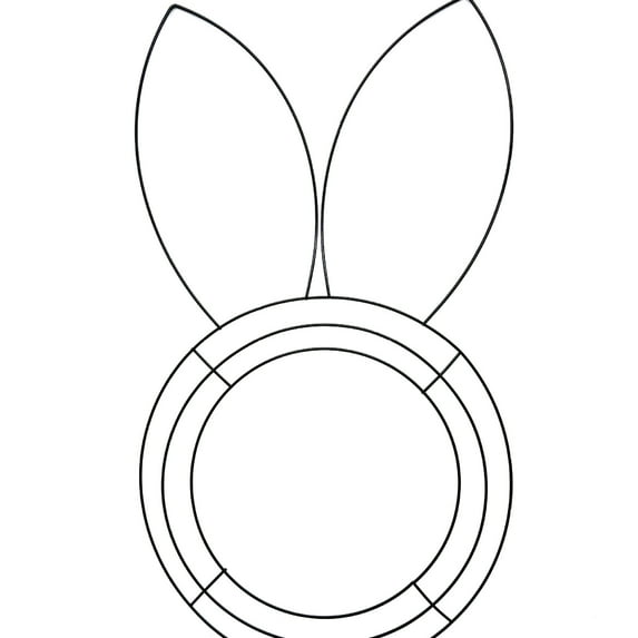 16 Inches Easter Wreath Bunny Wire Wreath Form Garden Bunny Shaped Form ...