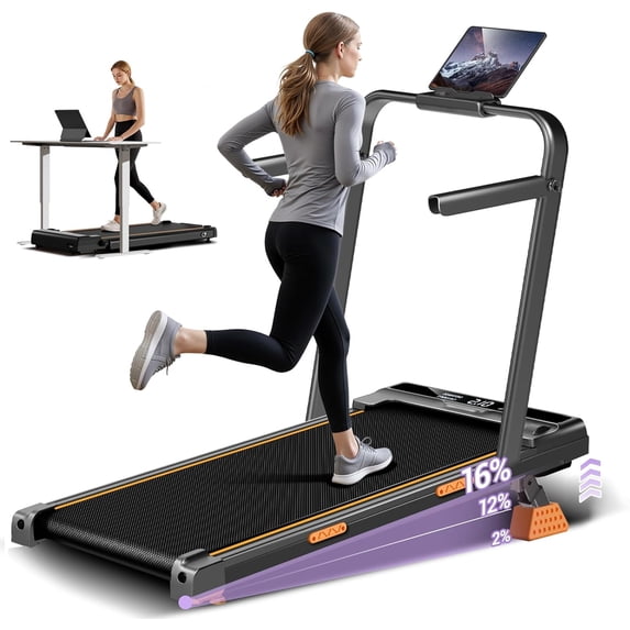 16% Incline Walking Pad Treadmills for Home Small, 4-in-1 Under Desk ...