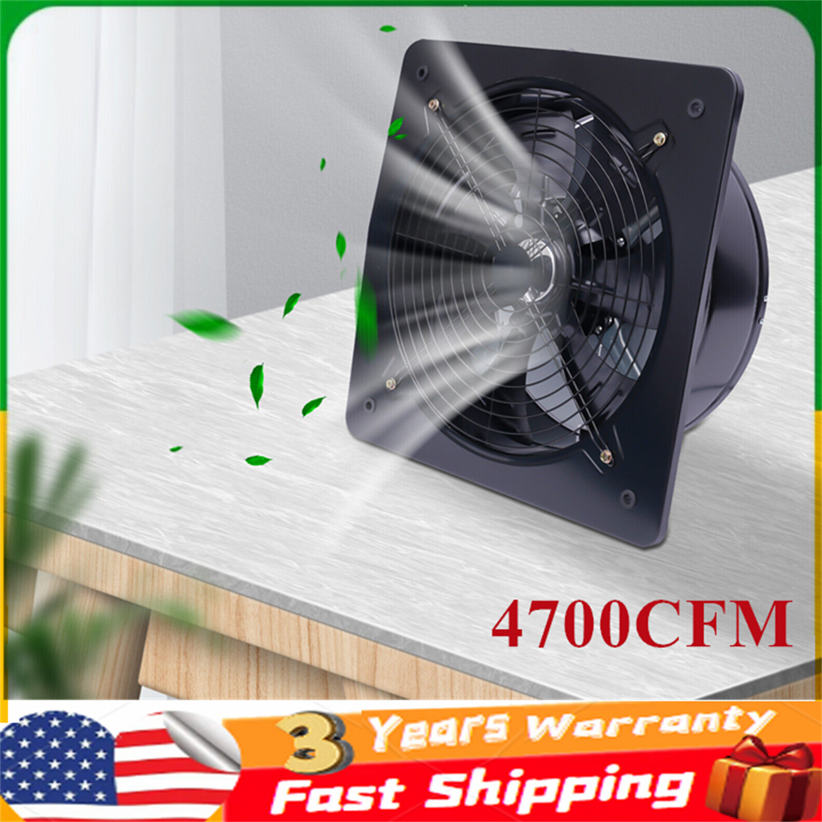 16'' Industrial Fan Ventilation Extractor Axial Air Blower Fan Air ...