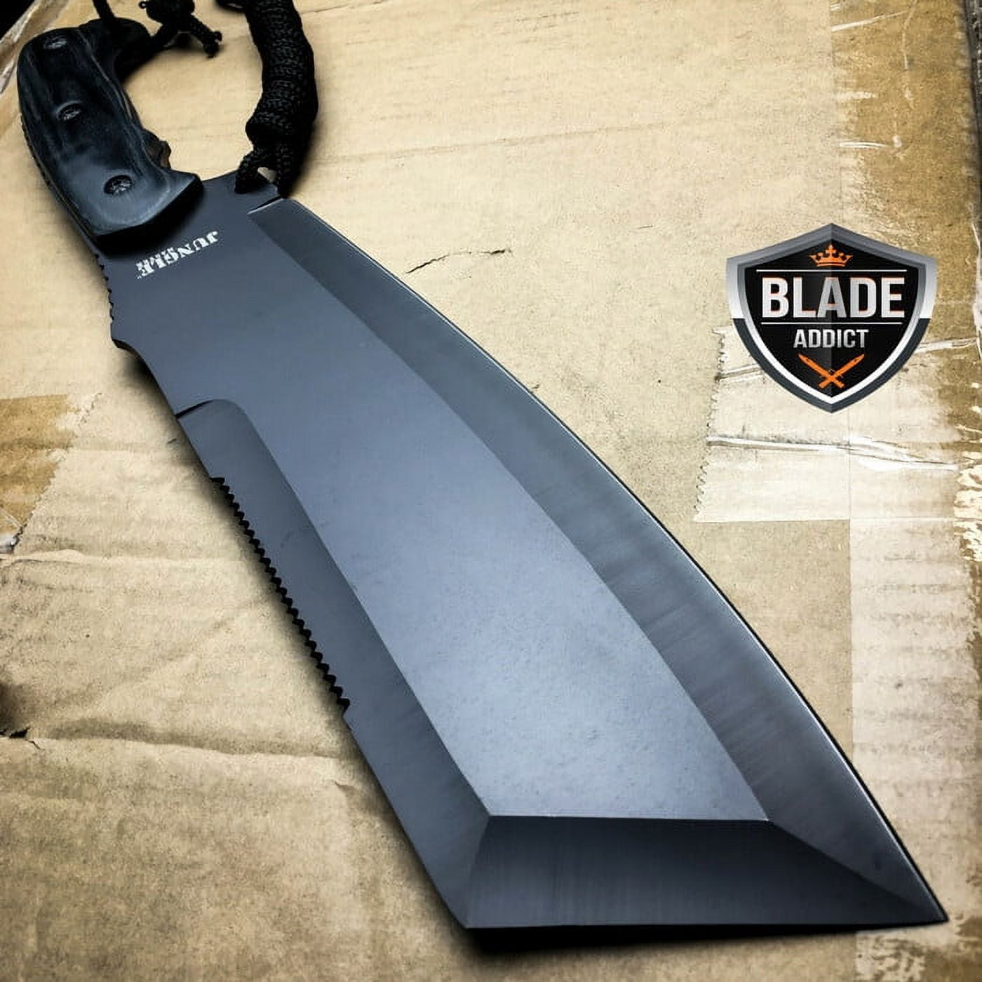 16" JUNGLE Cleaver Fixed Blade Camping Survival Outdoor Hunting Knife ...