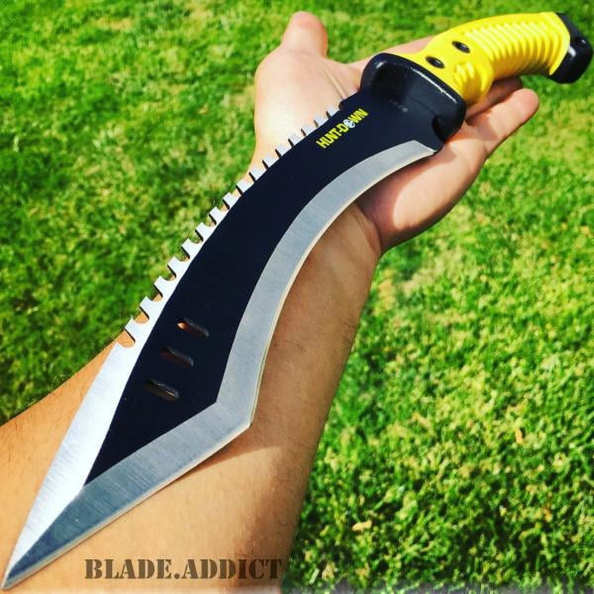 Blade Addict 16" Kukri Hunting Survival Rambo Fixed Blade Machete Knife ...