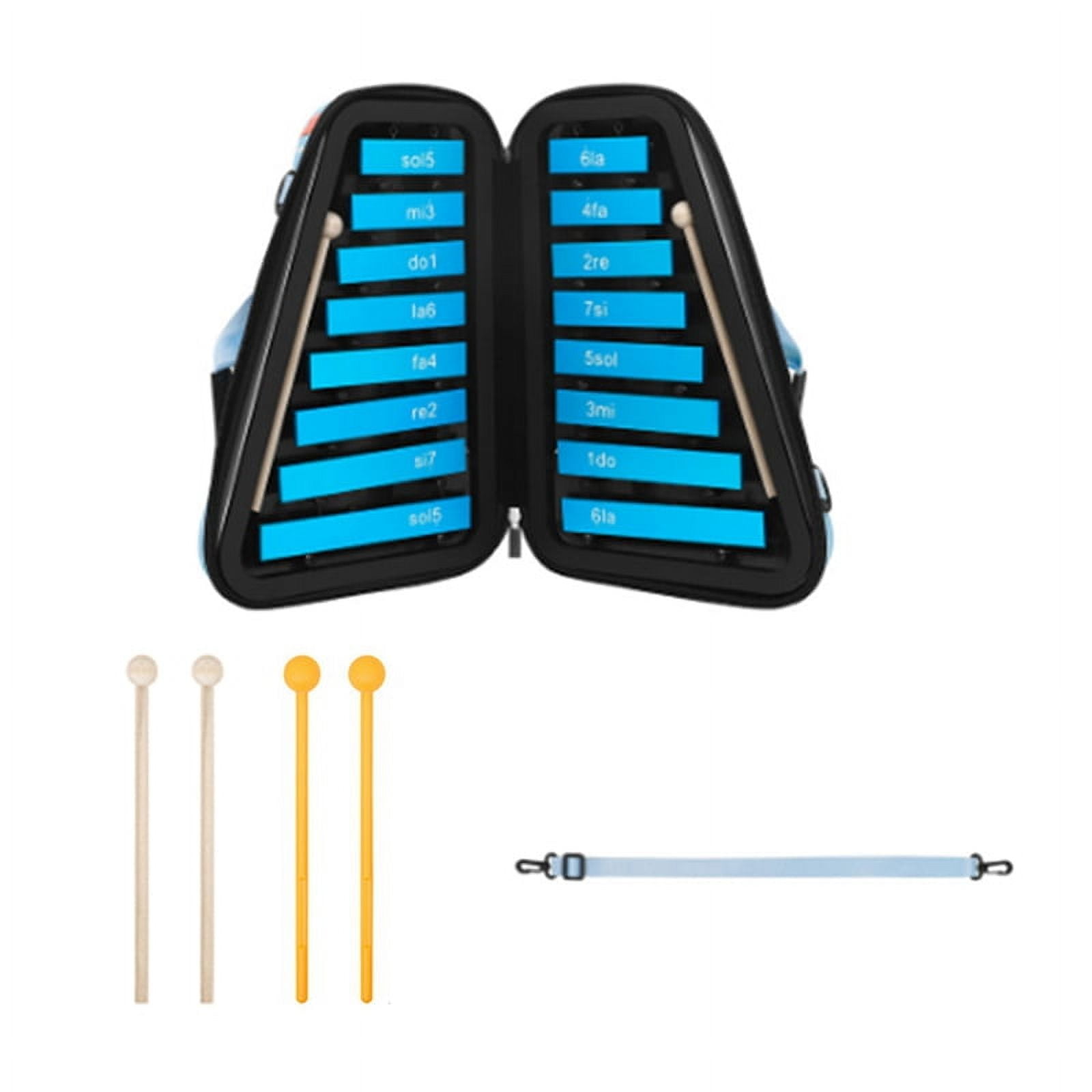 16 Key Aluminum Plate Xylophone Children Double Row Hand Knocking Piano ...