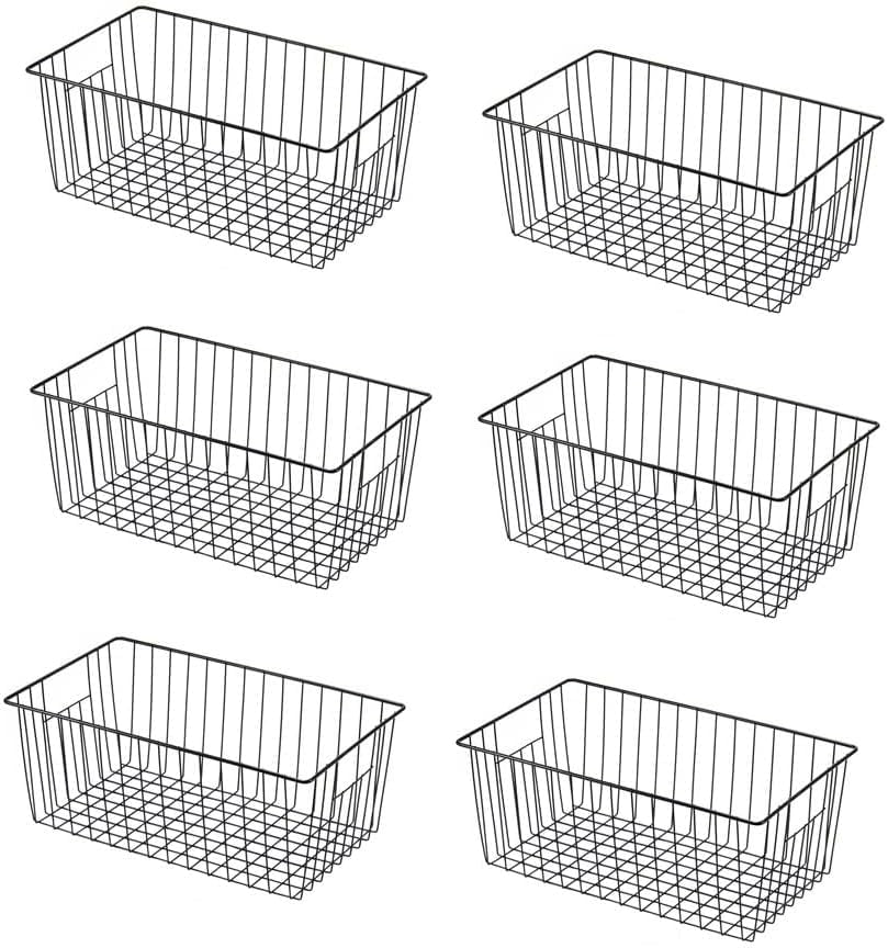 16" L X 12" W Wider Freezer Storage Organizer Baskets Container Deep ...