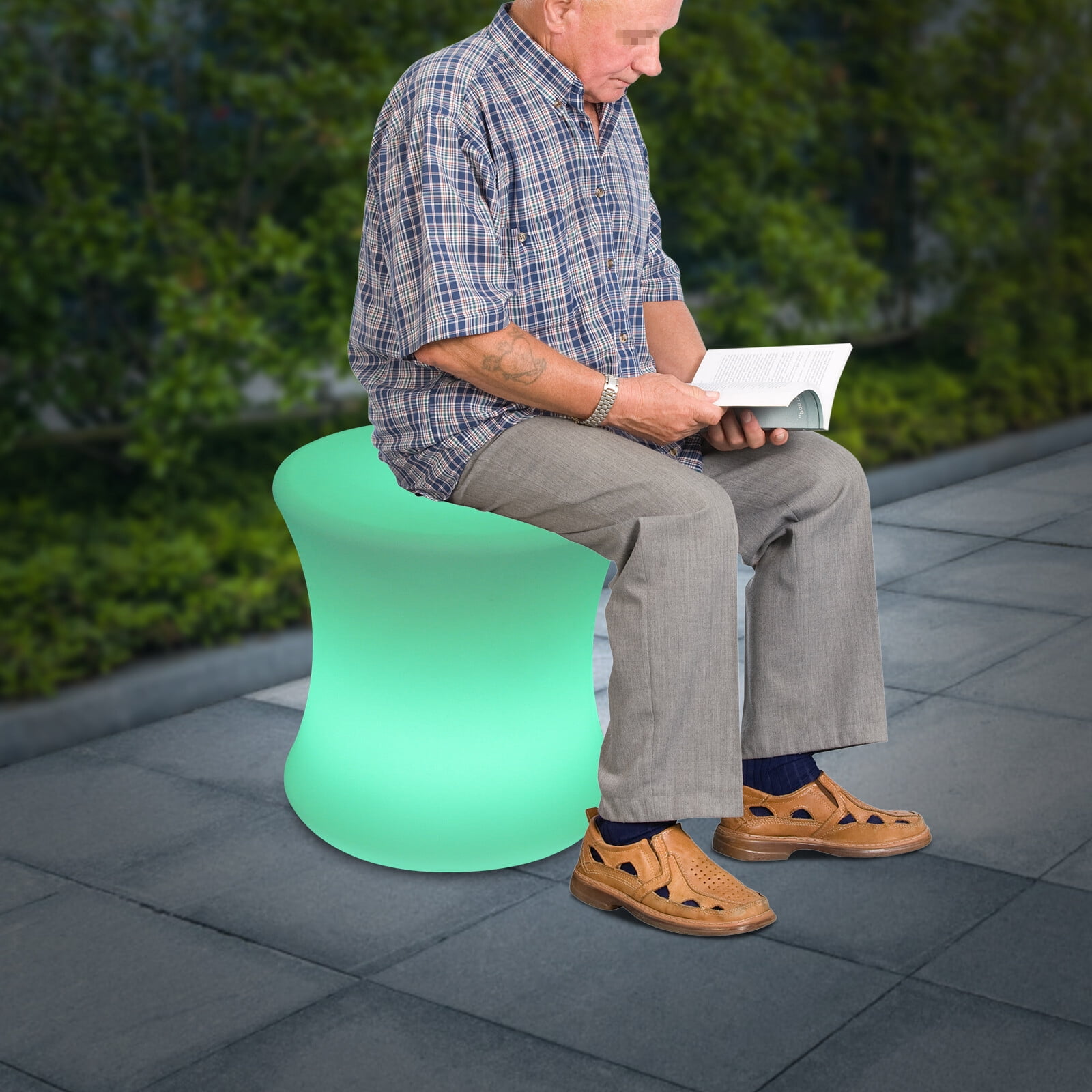 16" LED Color Light Up Chair Furniture Cube Color-Changing Lighting ...