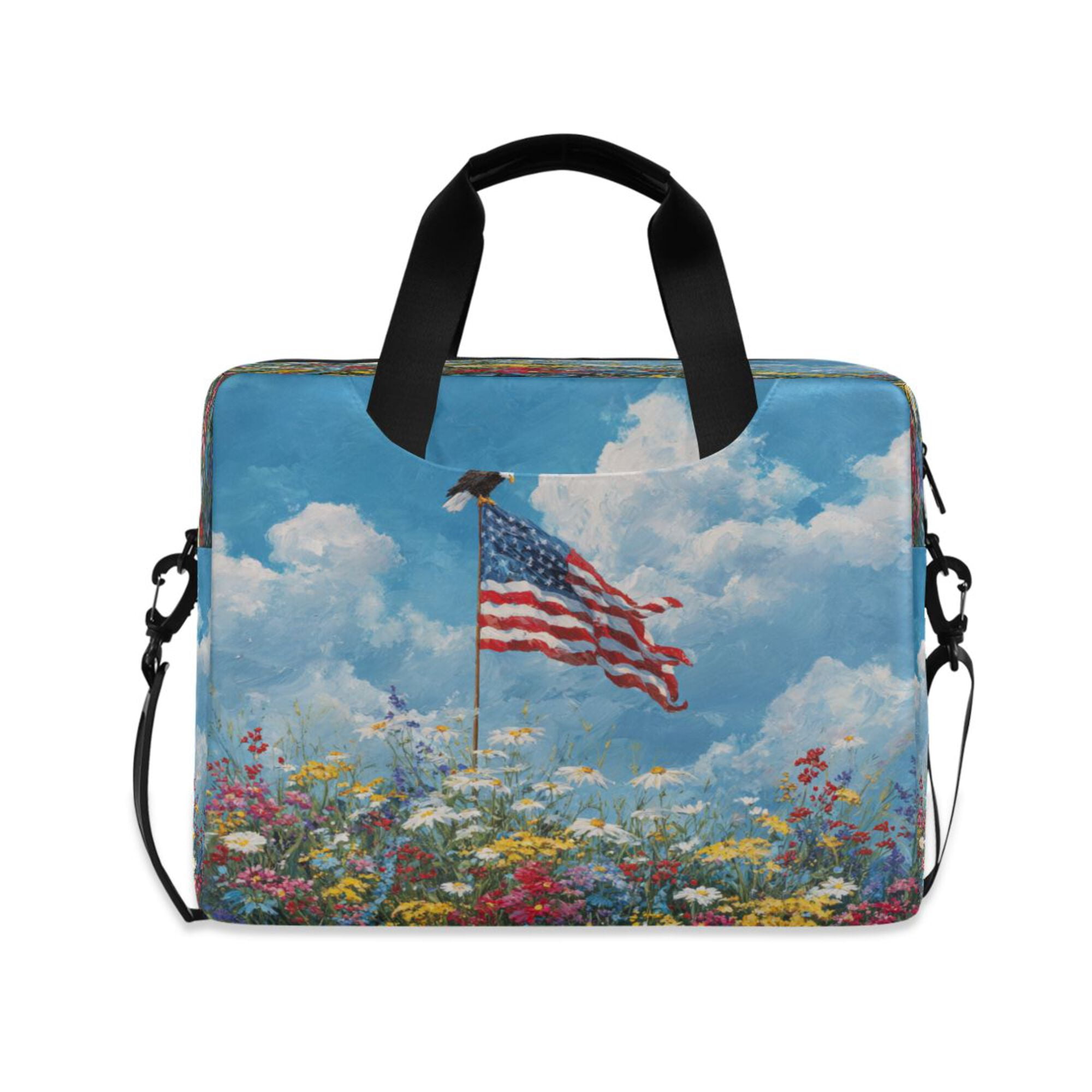 16" Laptop Briefcase, Detachable Anti-Slip Shoulder Strap, Multi ...