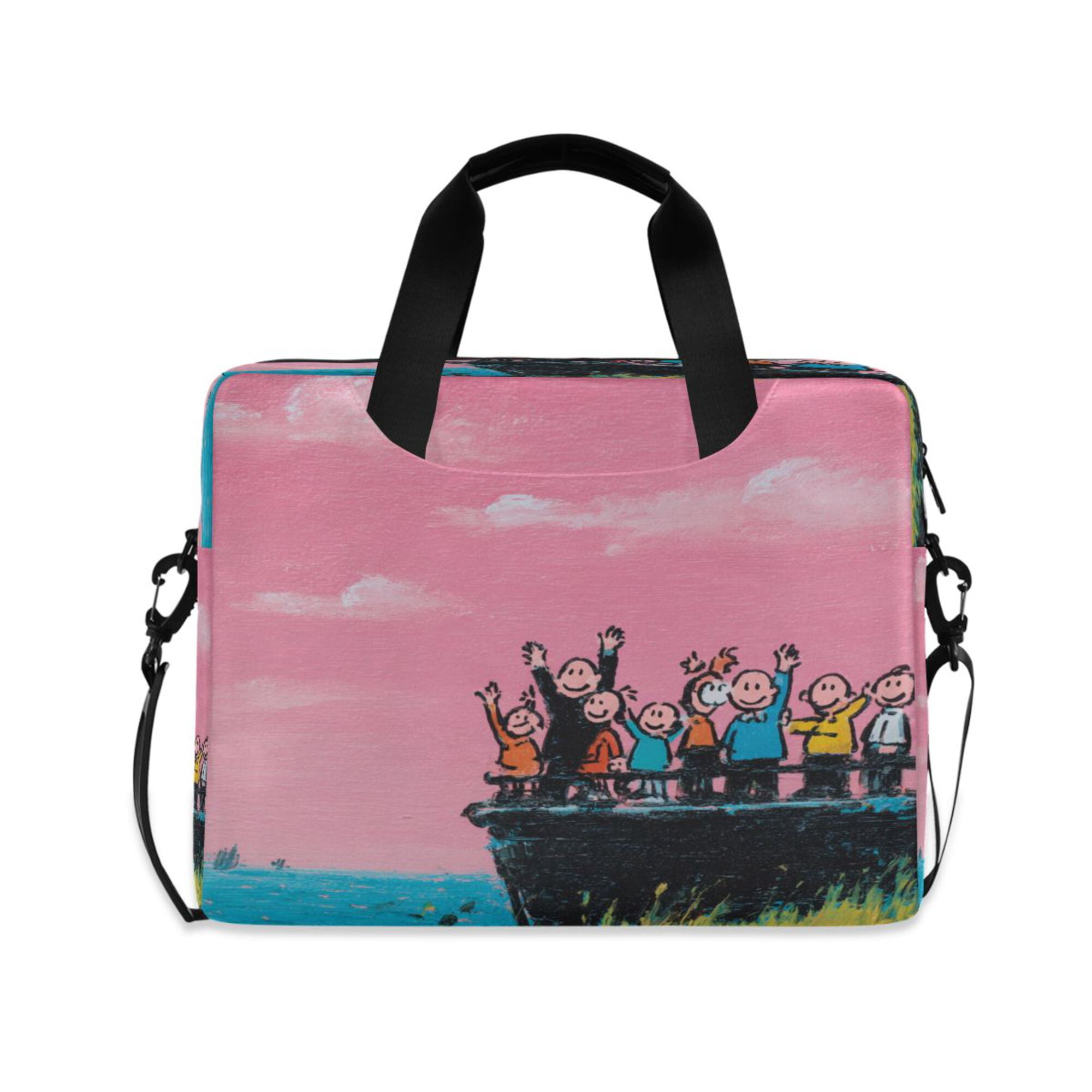 16" Laptop Briefcase, Detachable Anti-Slip Shoulder Strap, Multi ...