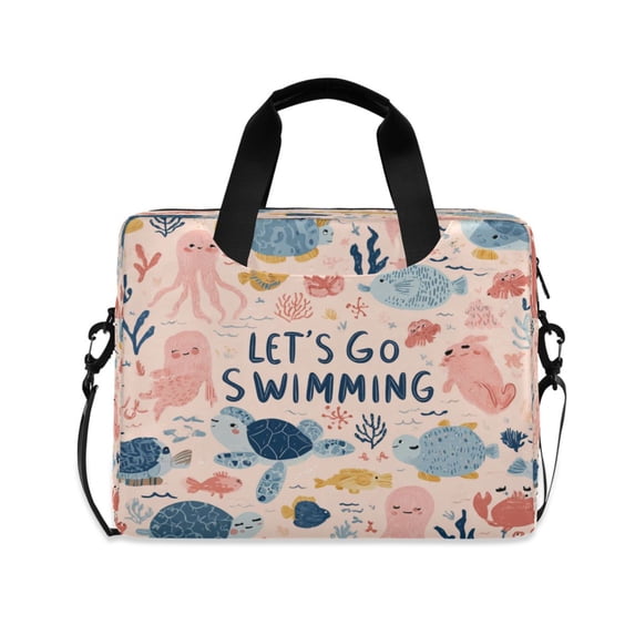 16" Laptop Briefcase, Detachable Anti-Slip Shoulder Strap, Multi ...