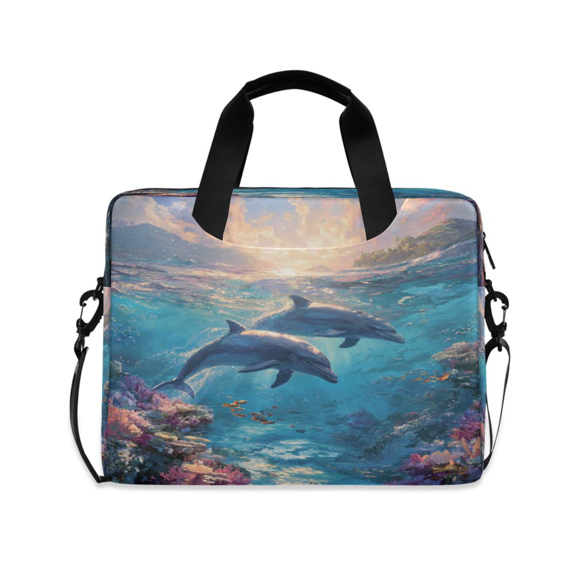 16" Laptop Briefcase, Detachable Anti-Slip Shoulder Strap, Multi ...