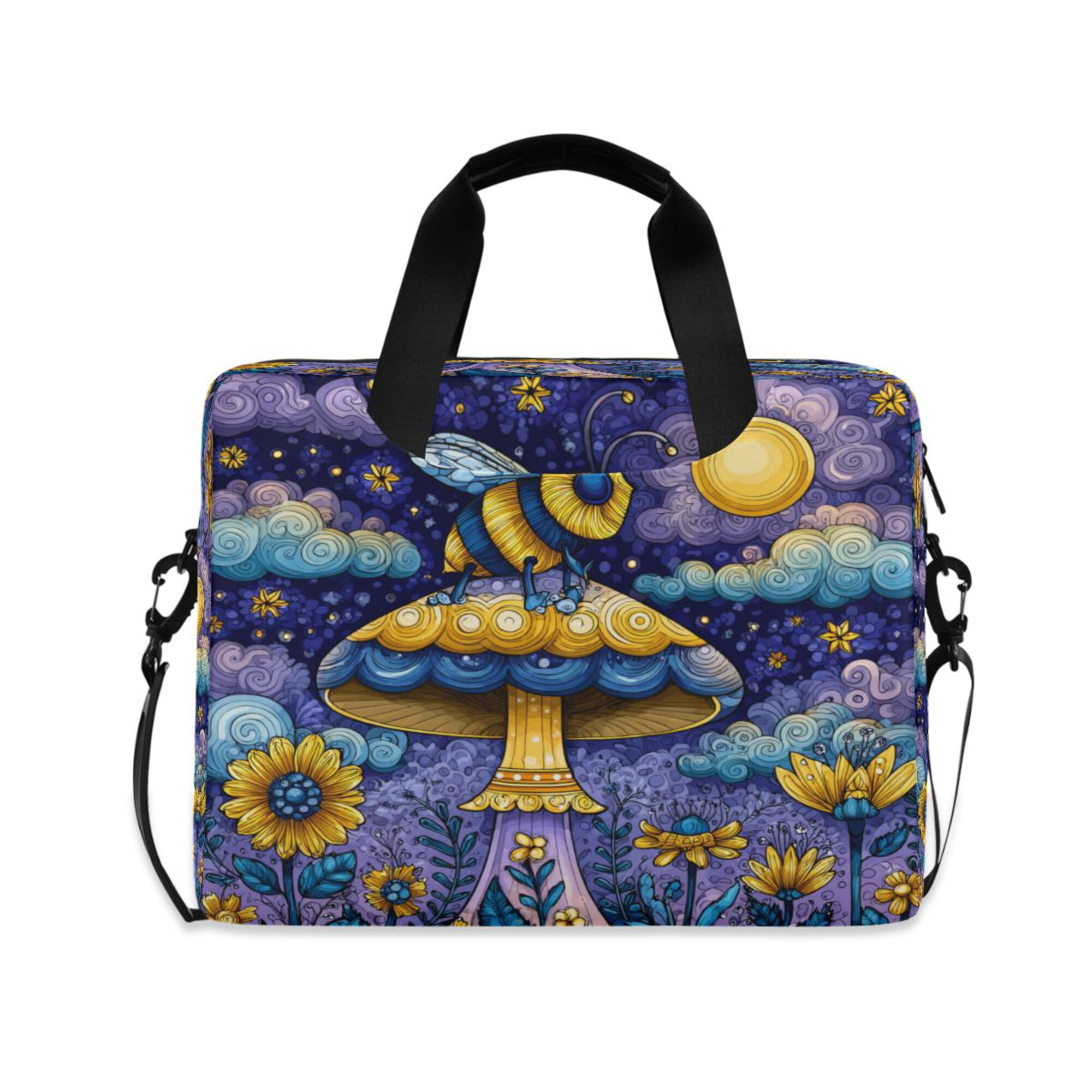 16" Laptop Briefcase, Detachable Anti-Slip Shoulder Strap, Multi ...